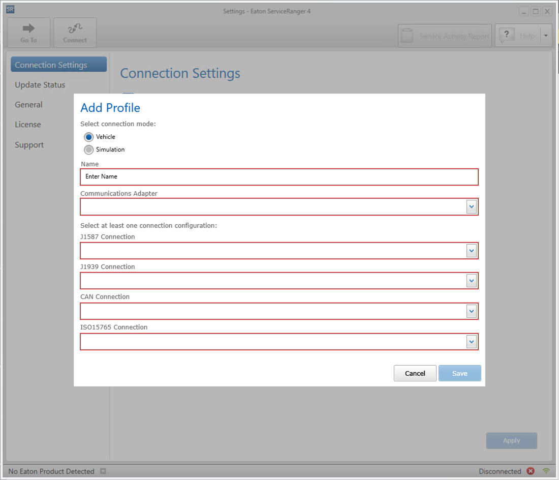 Custom Communication Adapter Profiles - Eaton ServiceRanger 4